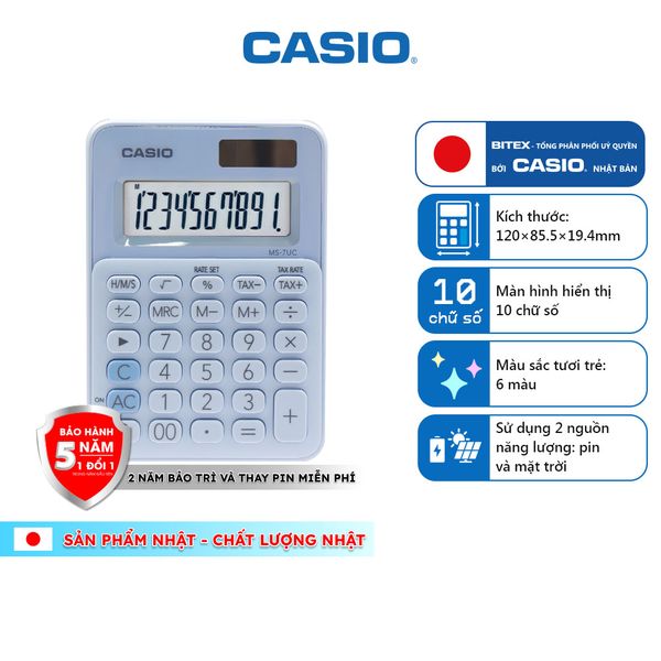 Máy tính Casio MS-7UCMáy tính Casio MS-7UC – BITEXSHOP