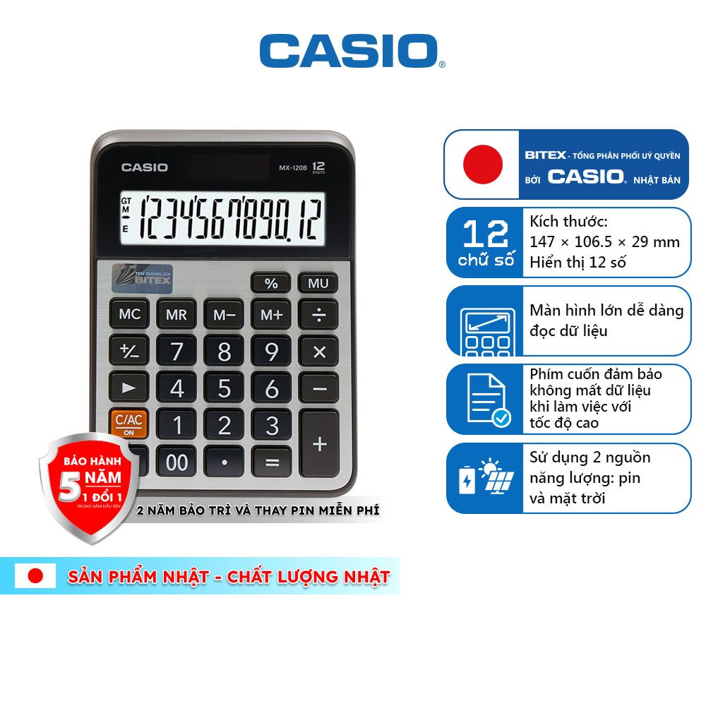 Máy tính Casio MX-120BMáy tính Casio MX-120B – BITEXSHOP