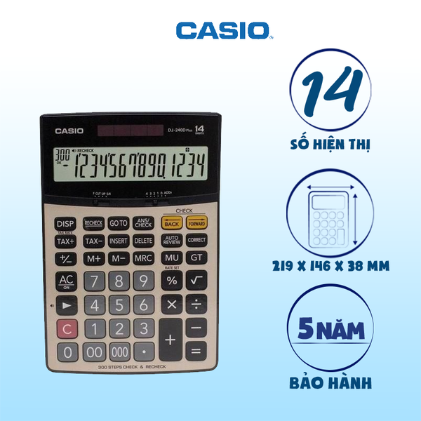 Máy tính Casio DJ-240D PlusCasio DJ-240D Plus – BITEXSHOP