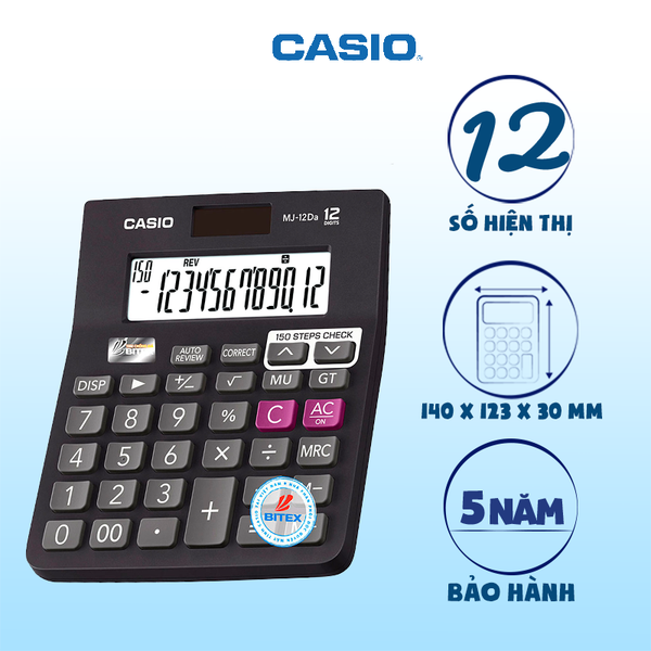 Máy tính Casio MJ-12DaMáy tính Casio MJ-12Da – BITEXSHOP