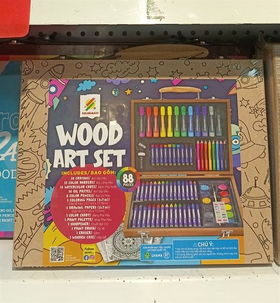 BỘ MÀU VẼ HỘP GỖ M88 – Colormate Art & Craft