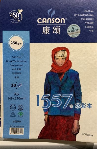 Giấy canson pad 1557 size A5 250g – Colormate Art & Craft