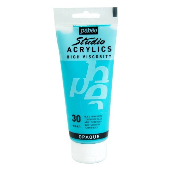 Studio acrylic 100ml Turquoise blue – Colormate Art & Craft