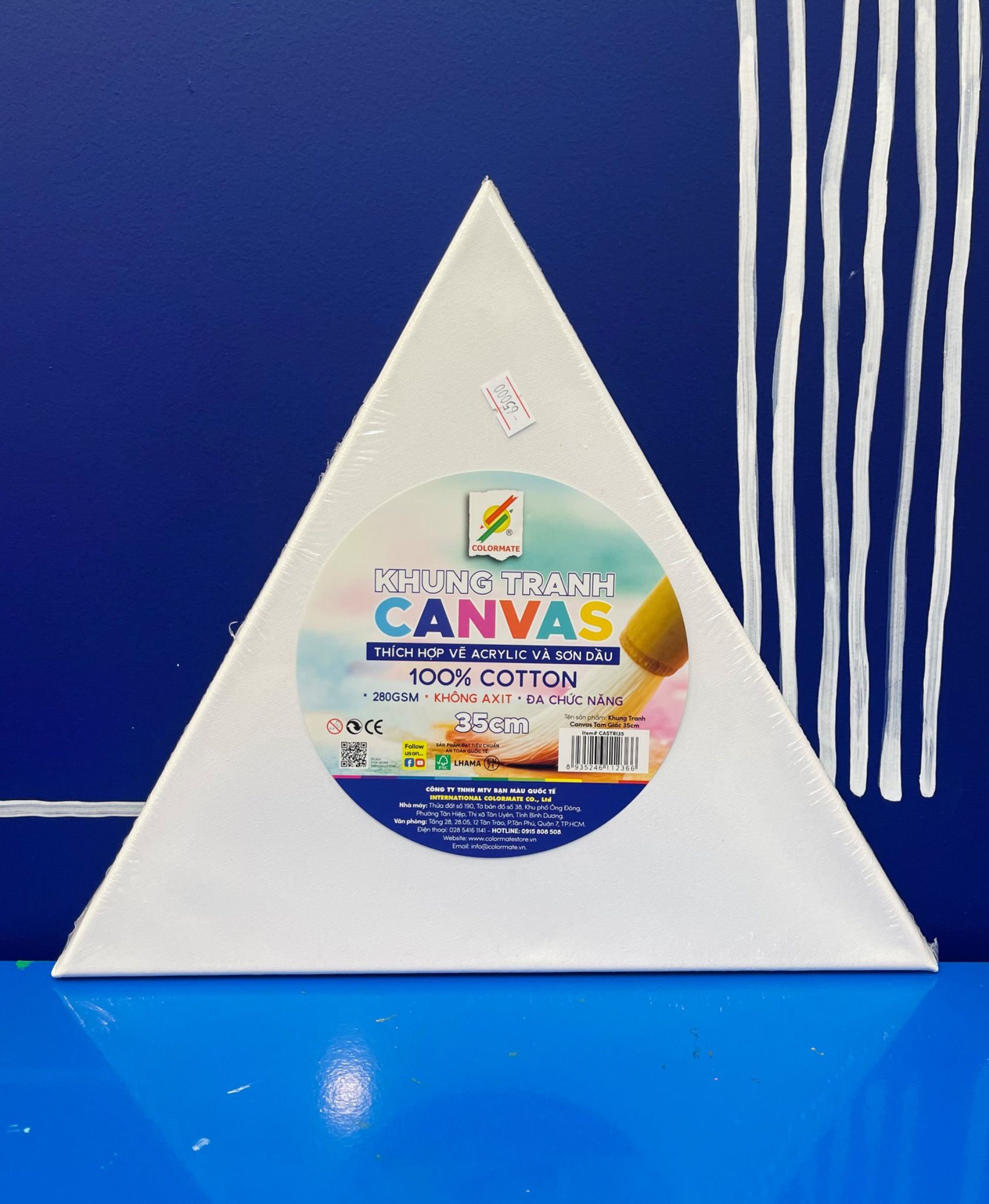 Khung Tranh Canvas Tam Giác 35cm – Colormate Art & Craft