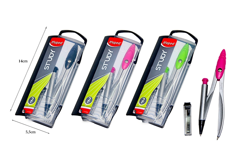 Hộp Compa kim loại - chì gỗ – Colormate Art & Craft