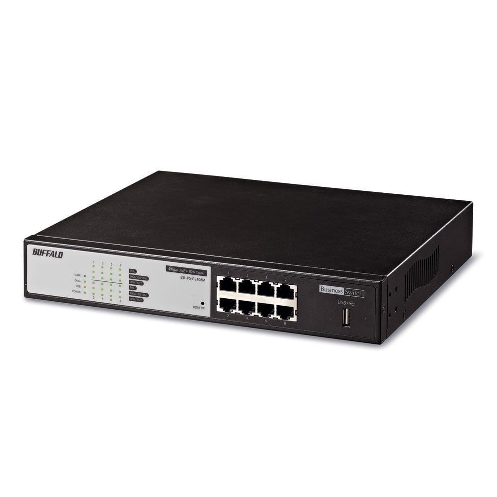 Switch 8 Port Gigabit POE Buffalo BSL-PS-G2108M – Wifi Chuyên Dụng Vn ...