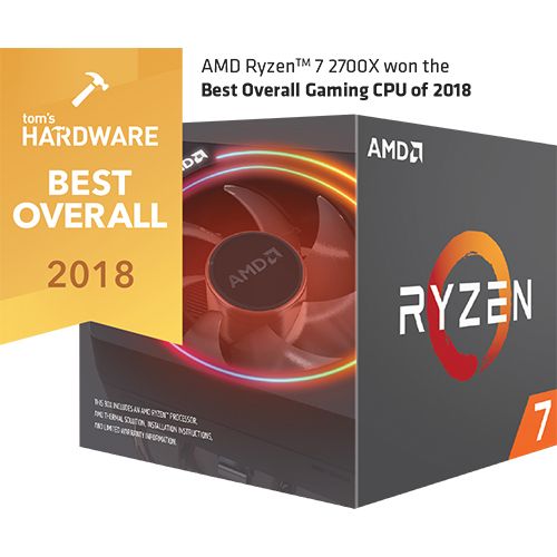 AMD Ryzen 7 2700X 8-core/16-thread, 3.7GHz-4.35GHz, 20MB, 105W TDP