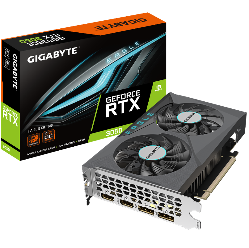 VGA Gigabyte GeForce RTX 3050 EAGLE 6GB OC GDDR6