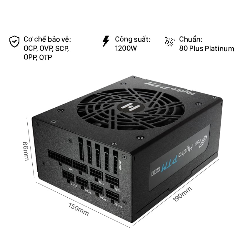 Nguồn FSP Power Supply Model HPT2-1200M /PPA12A1002 1200W ( 80 plus pl