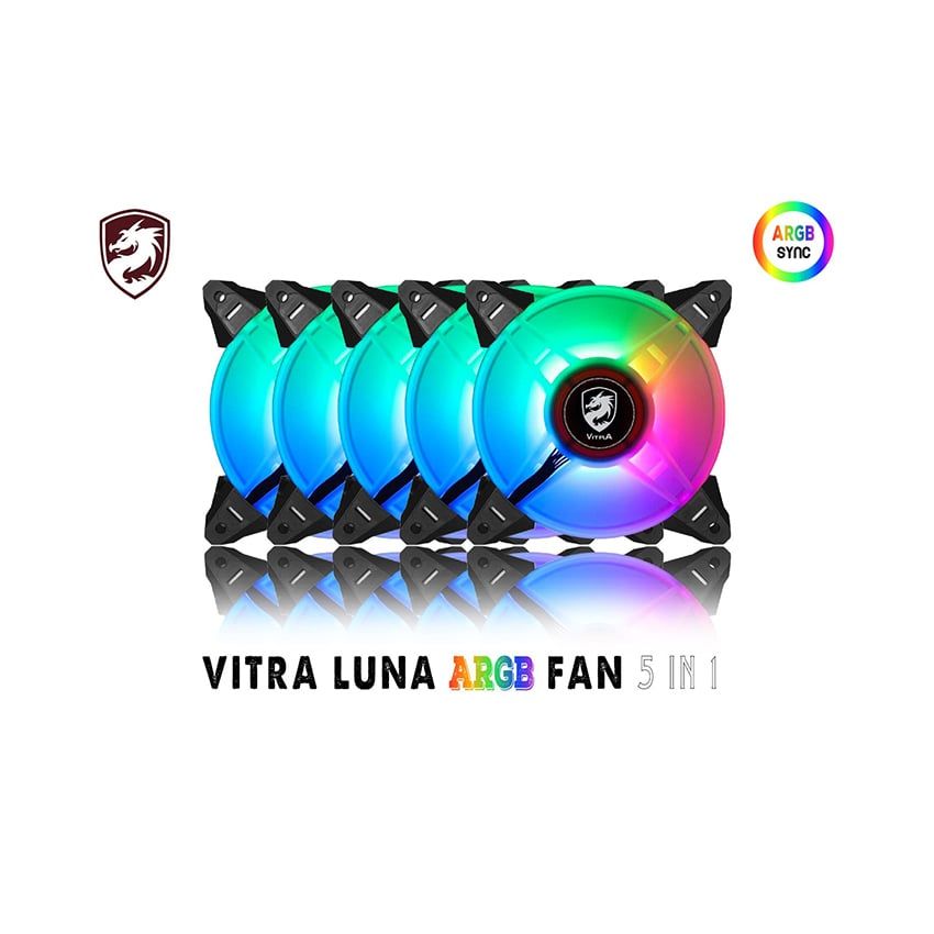Fan Case Vitra Galaxy 5 in 1 A-RGB Aura Sync ( 5 Fan Pack / Kèm điều k