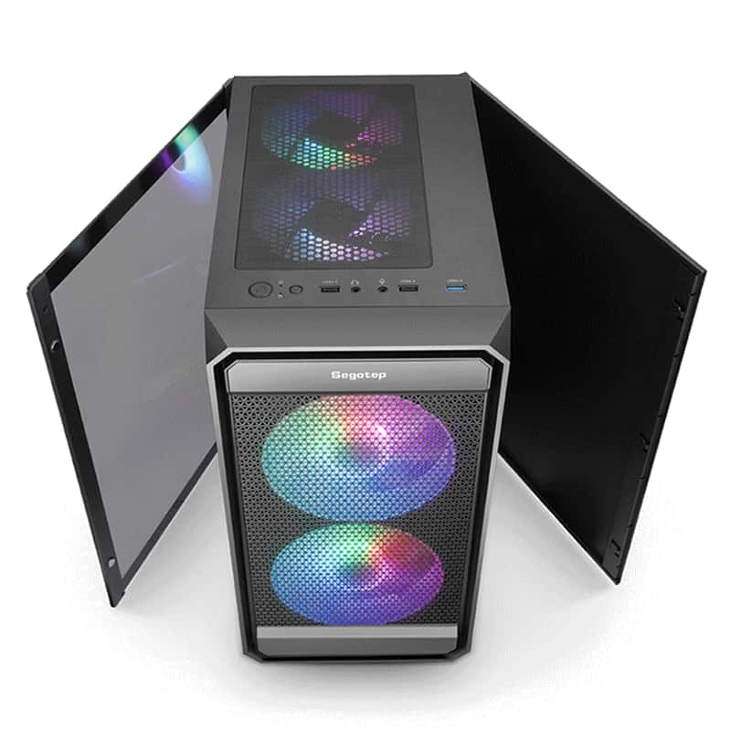 Case SEGOTEP ARTIST 2F RGB Black (Sẵn 2 fan RGB)