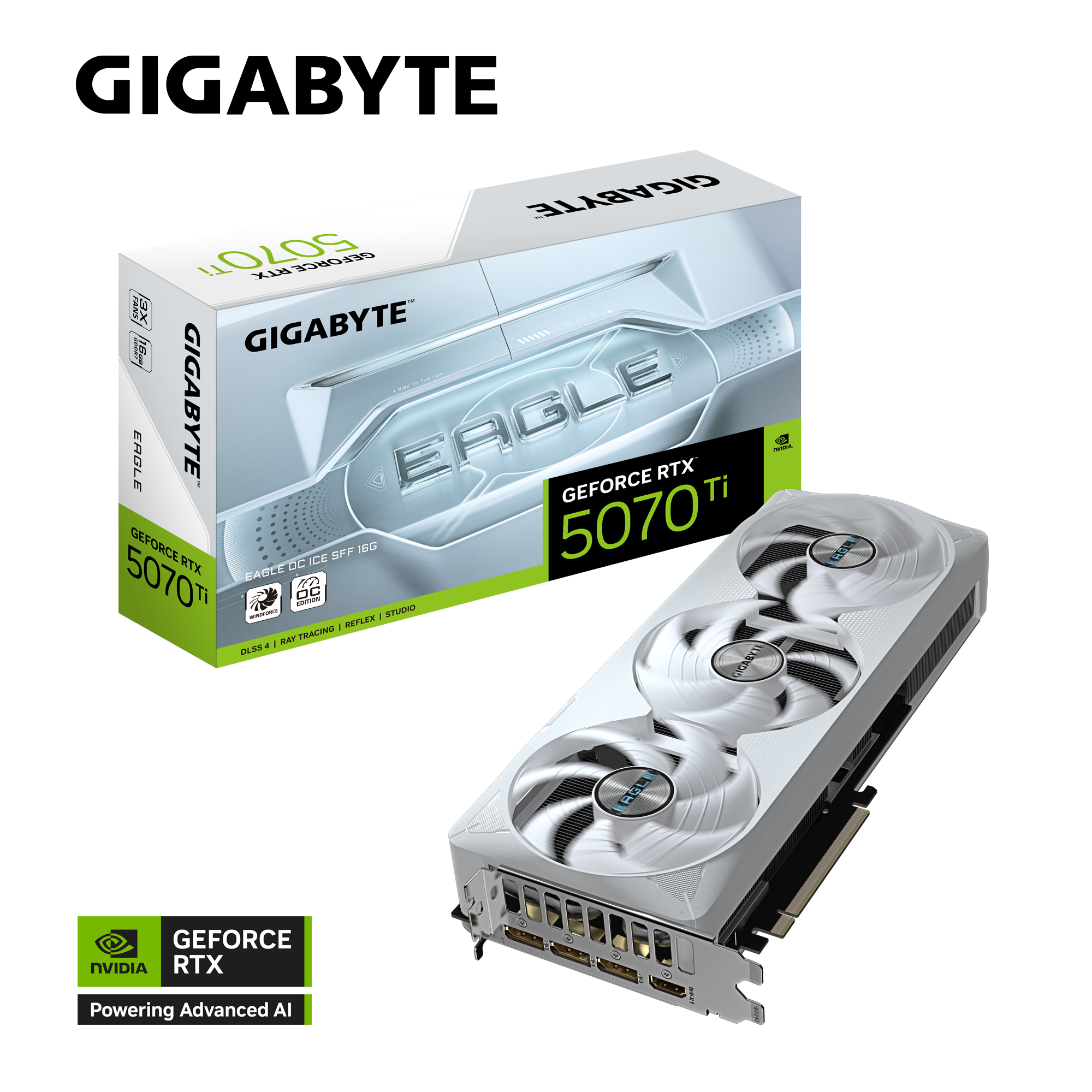 Card màn hình Gigabyte GeForce RTX™ 5070 Ti EAGLE OC ICE SFF 16G