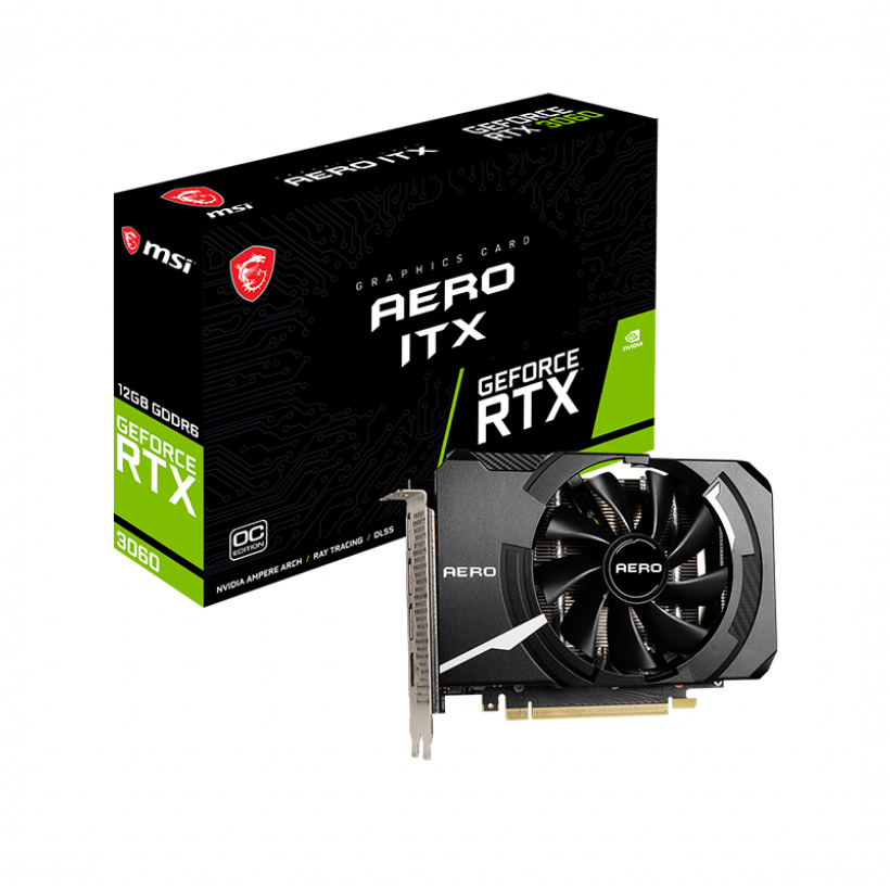 MSI GeForce RTX™ 3060 AERO ITX 12G OC – 12GB GDDR6 2ND
