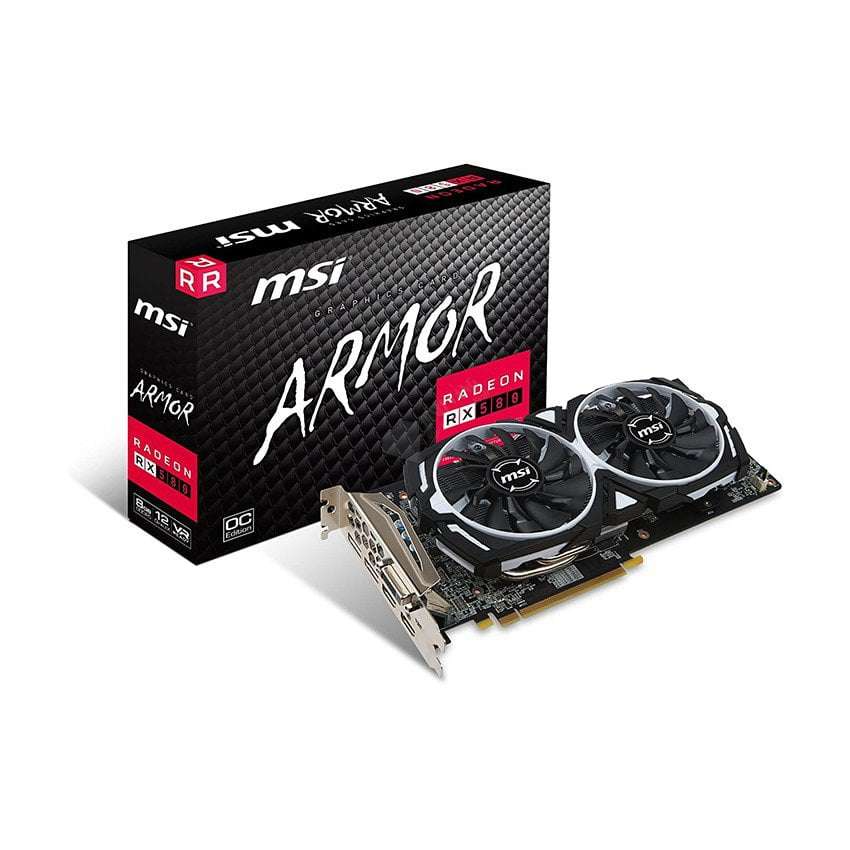 CARD MÀN HÌNH MSI RX 580 ARMOR 8G OC (8GB GDDR5, 256-BIT, DVI+HDMI+DP,