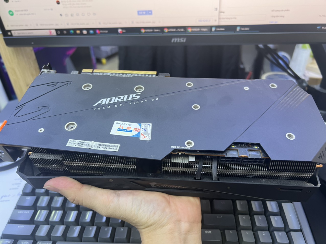 Gigabyte Aorus Radeon Rx 5700 Xt 8G cũ còn BH