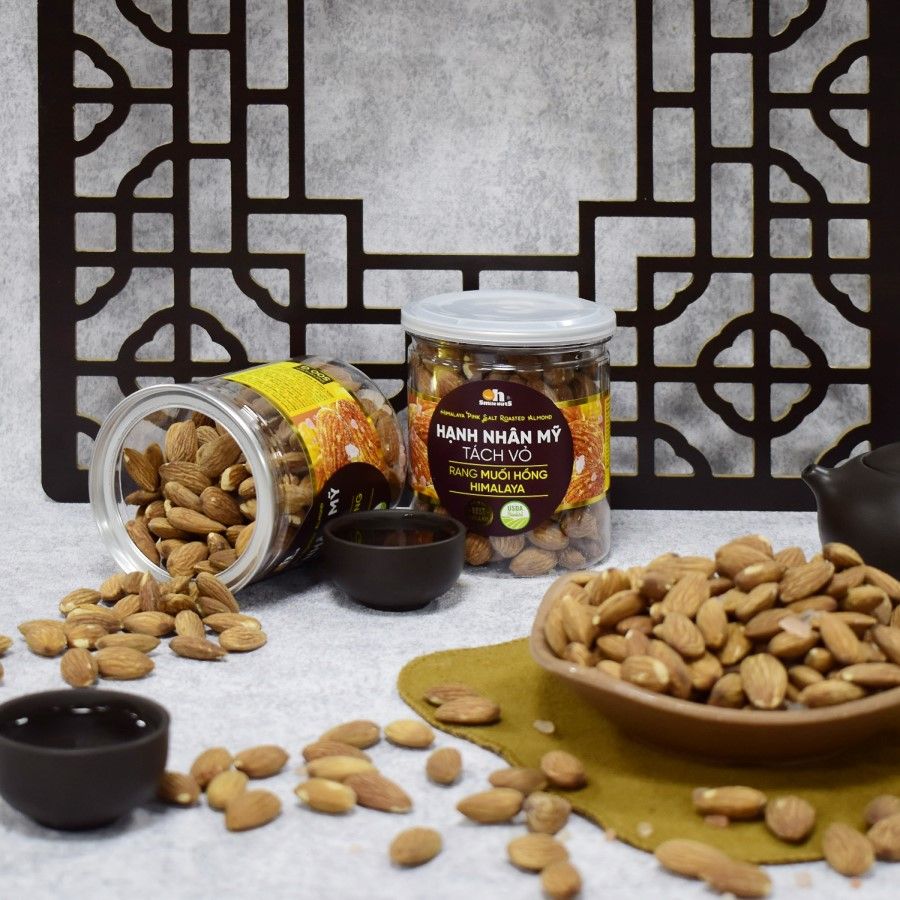 Hạnh Nhân Mỹ Tách Vỏ Rang Muối Hồng Himalaya 265g - Oh Smile Nuts ...