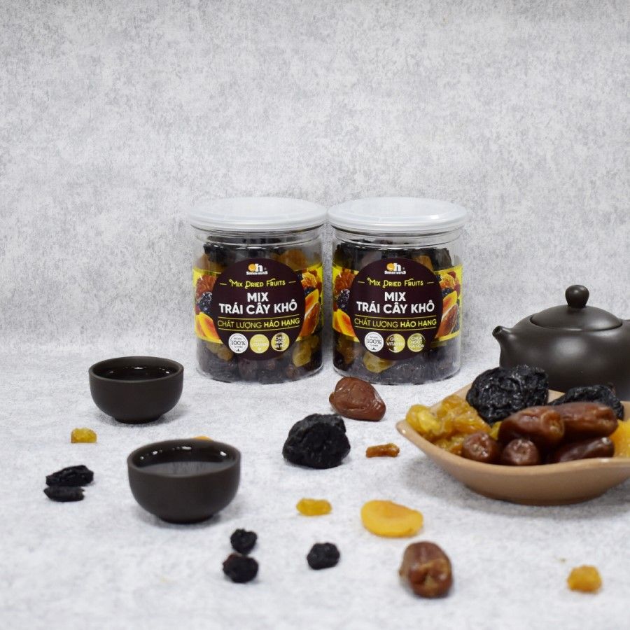 Mix Trái Cây Khô 6 Loại Smile Nuts Hủ 275g – Smile Nuts - Hạt Dinh ...