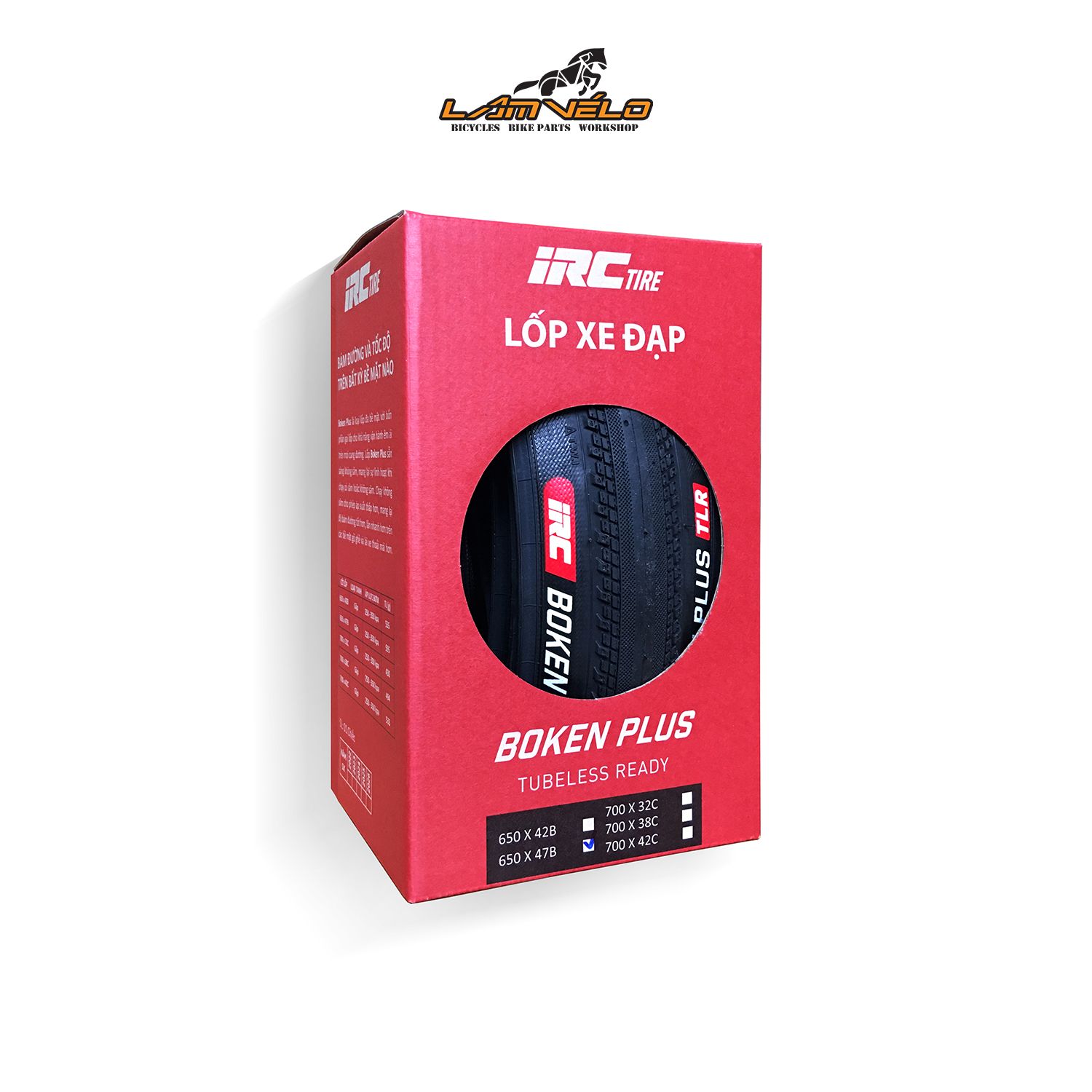 Lốp IRC Boken plus Kevlar 650x47B (27.5x1.85) Tubeless Ready – Lâm Vélo