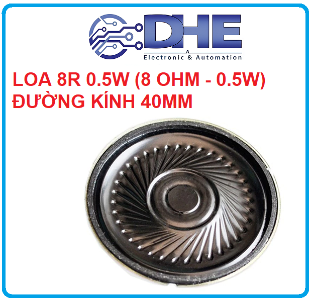 LOA 8R 0.5W (8 OHM - 0.5W), ĐƯỜNG KÍNH 40MM – LINH KIỆN ĐIỆN TỬ ĐỨC HUY (29A BÙI XUÂN PHÁI)
