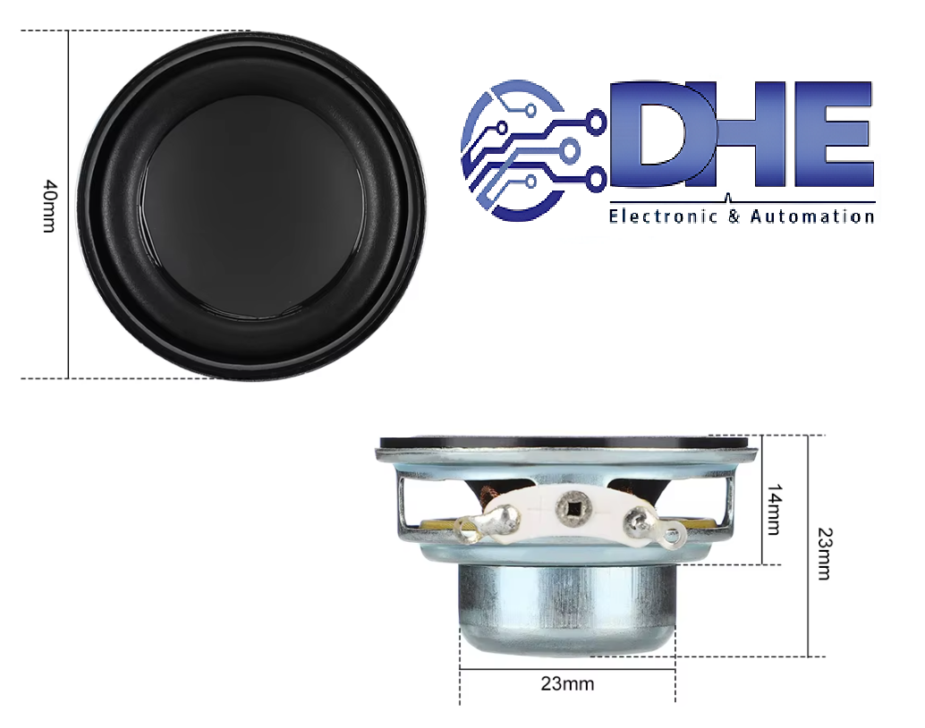 LOA 4OHM 3W (4R3W) - ĐƯỜNG KÍNH 40MM – LINH KIỆN ĐIỆN TỬ ĐỨC HUY (29A BÙI XUÂN PHÁI)
