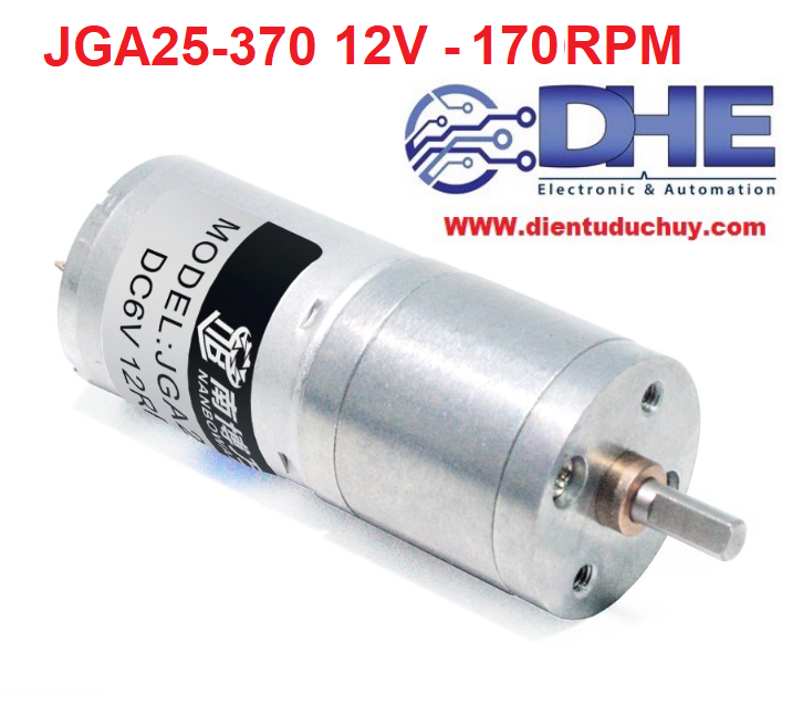 GA25-370 Động cơ giảm tốc - 12VDC, tốc độ 170 rpm – LINH KIỆN ĐIỆN TỬ ĐỨC HUY (29A BÙI XUÂN PHÁI)