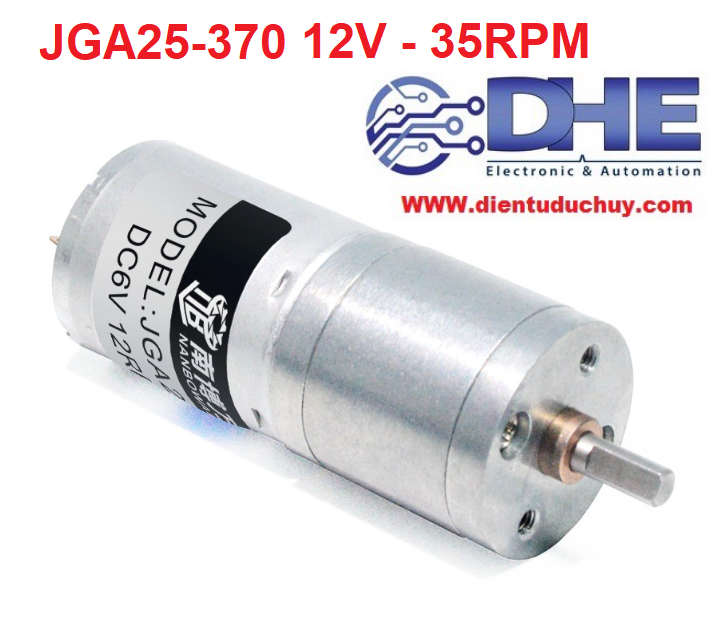 ĐỘNG CƠ DC GIẢM TỐC GA25 370 12VDC, 35 RPM – LINH KIỆN ĐIỆN TỬ ĐỨC HUY ...