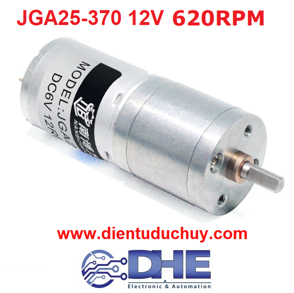 Động cơ DC giảm tốc GA25 370 12VDC 620 RPM – LINH KIỆN ĐIỆN TỬ ĐỨC HUY ...