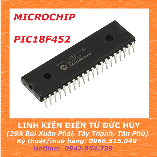 PIC18F452 MICROCHIP DIP40 – LINH KIỆN ĐIỆN TỬ ĐỨC HUY (29A BÙI XUÂN PHÁI)