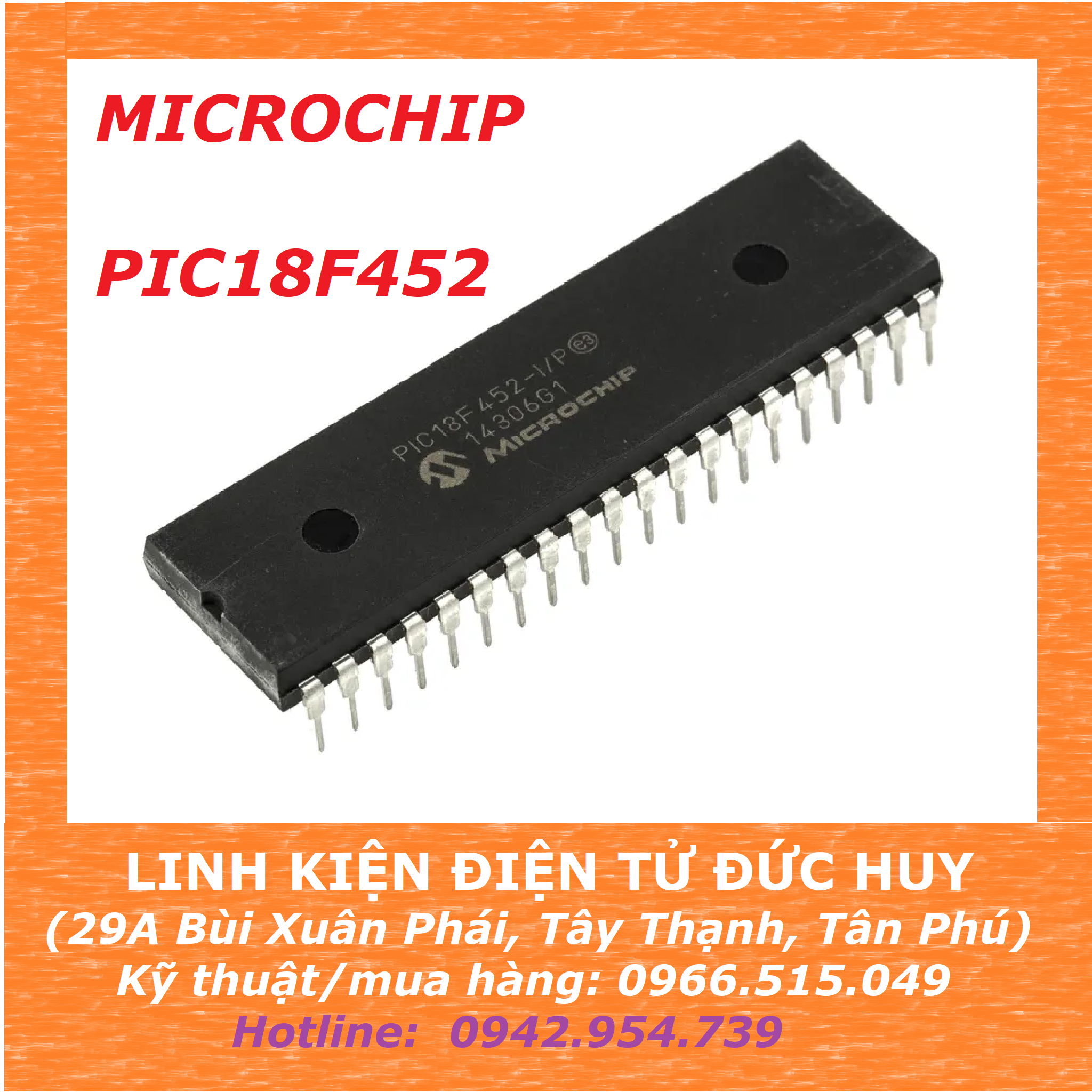 PIC18F452 MICROCHIP DIP40 – LINH KIỆN ĐIỆN TỬ ĐỨC HUY (29A BÙI XUÂN PHÁI)