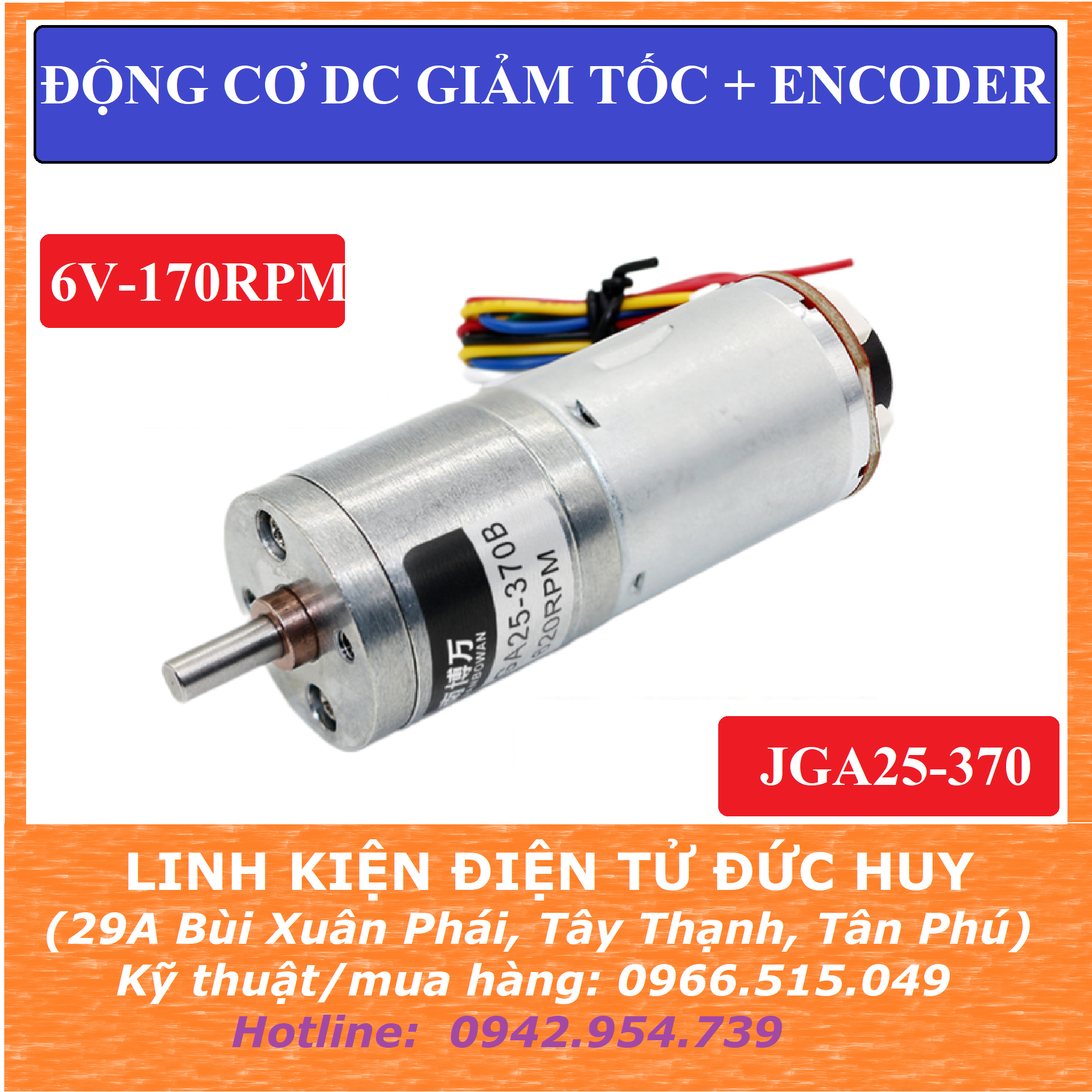 GA25 370 6V 170rpm động cơ encoder – LINH KIỆN ĐIỆN TỬ ĐỨC HUY (29A BÙI ...