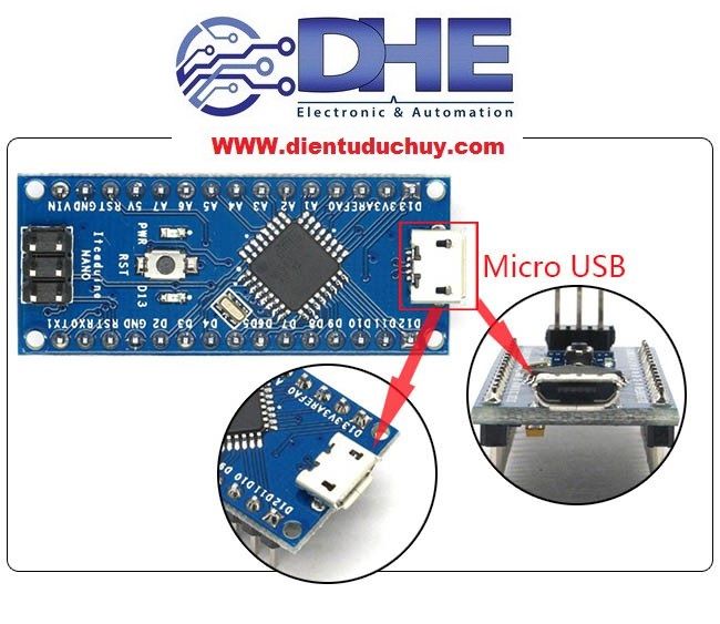 ARDUINO NANO V3 - MICRO USB (Hàn chân sẵn) – LINH KIỆN ĐIỆN TỬ ĐỨC HUY ...