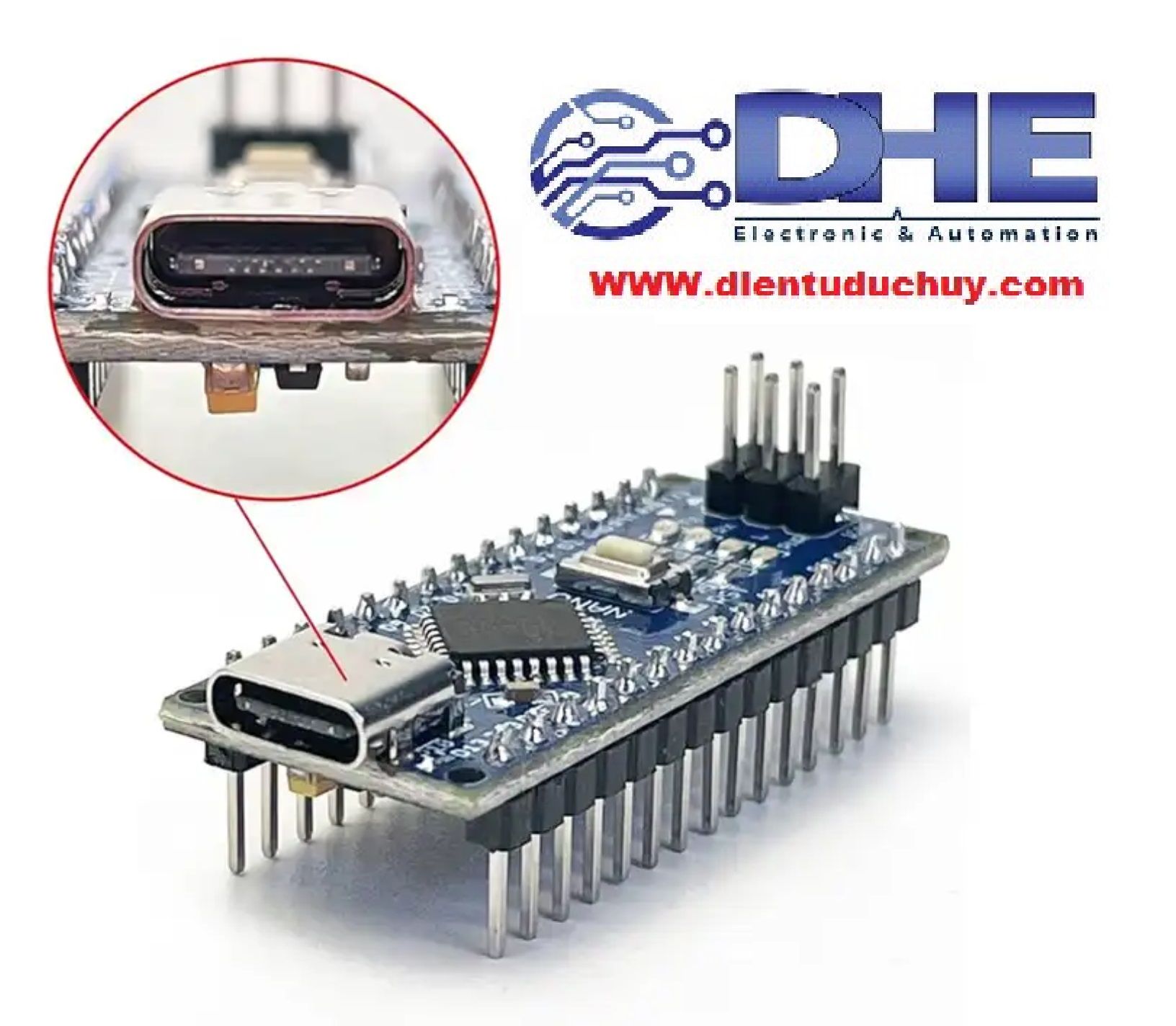 Arduino Nano V3 Type C Hàn Chân Sẵn Linh KiỆn ĐiỆn TỬ ĐỨc Huy
