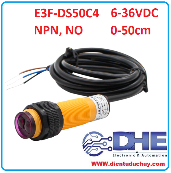 E3f Ds50c4 CẢm BiẾn VẬt CẢn HỒng NgoẠi ĐiỆn Áp 6 36vdc Npn No ChỐn