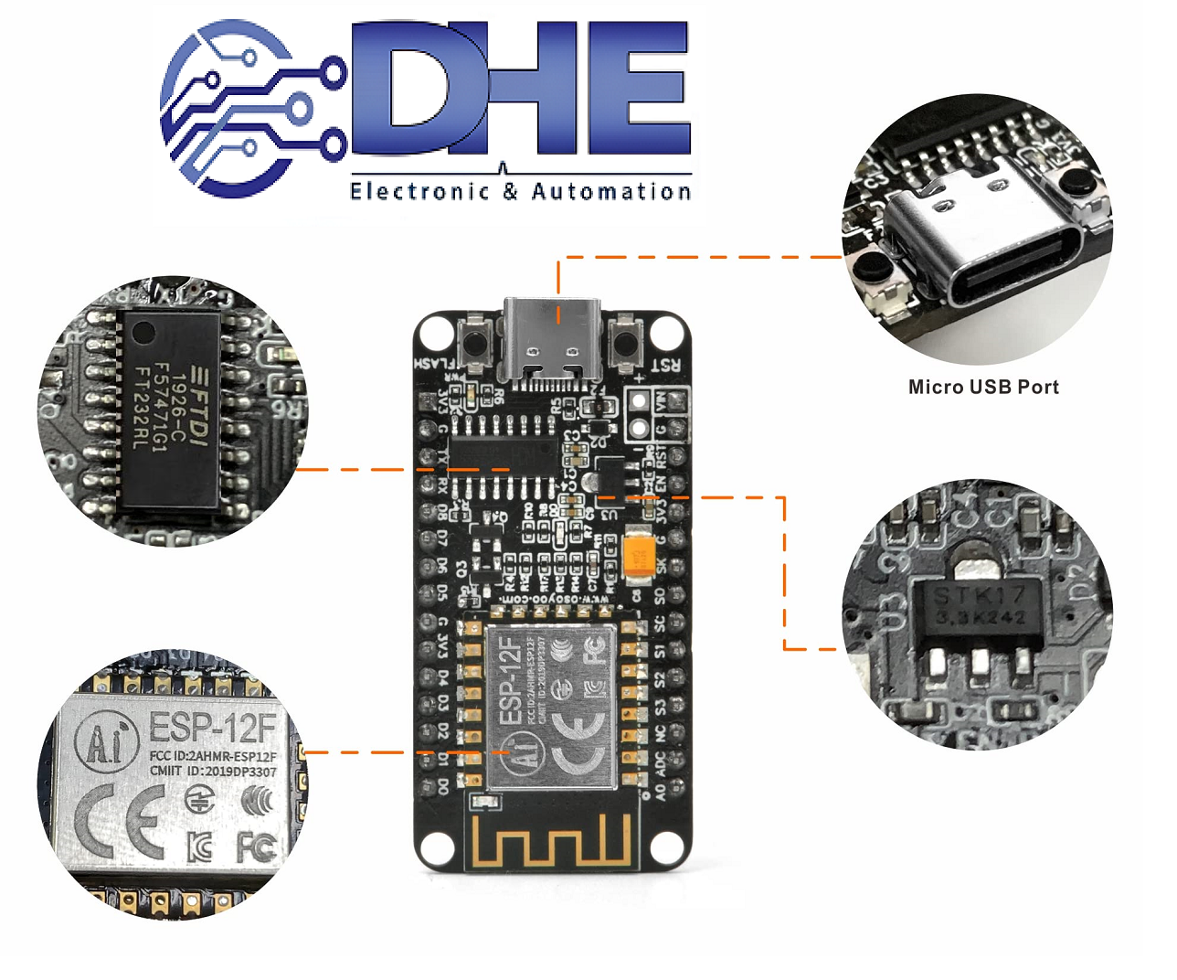 ESP8266 NodeMcu Lua WIFI V3 FT232 - TYPE C USB – LINH KIỆN ĐIỆN TỬ ĐỨC HUY (29A BÙI XUÂN PHÁI)