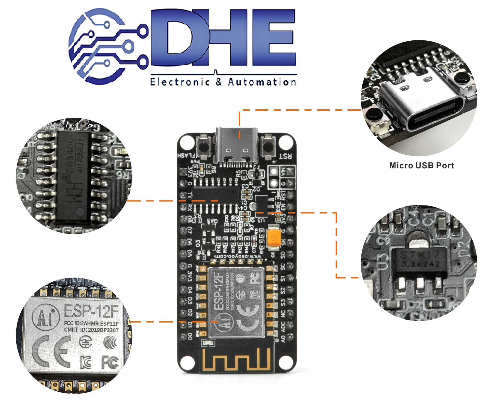 ESP8266 NodeMcu Lua WIFI V3 CH340 - TYPE C USB – LINH KIỆN ĐIỆN TỬ ĐỨC HUY (29A BÙI XUÂN PHÁI)