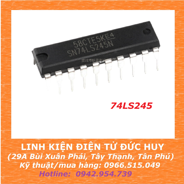 74LS245 - IC ĐỆM DÒNG – LINH KIỆN ĐIỆN TỬ ĐỨC HUY (29A BÙI XUÂN PHÁI)
