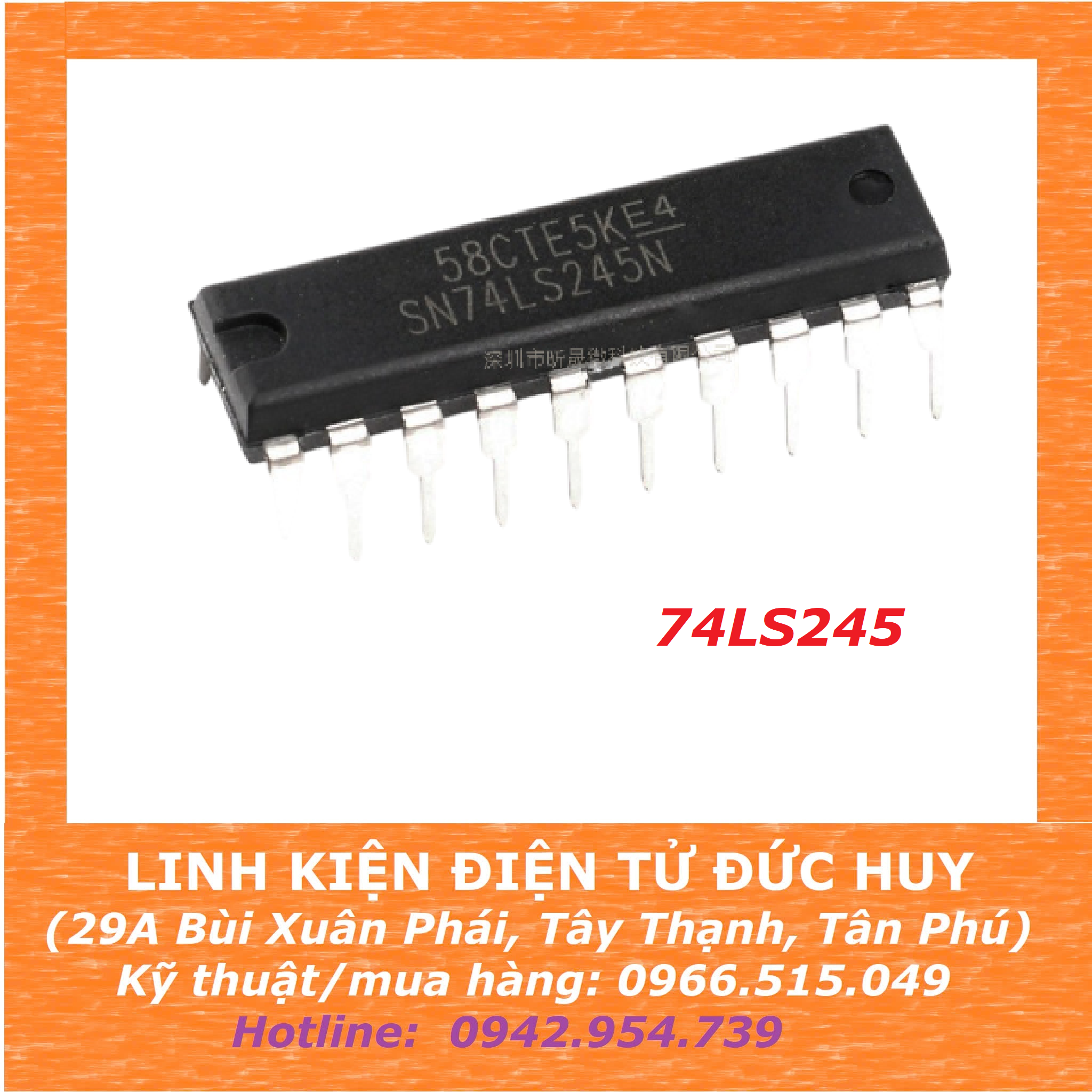74LS245 - IC ĐỆM DÒNG – LINH KIỆN ĐIỆN TỬ ĐỨC HUY (29A BÙI XUÂN PHÁI)