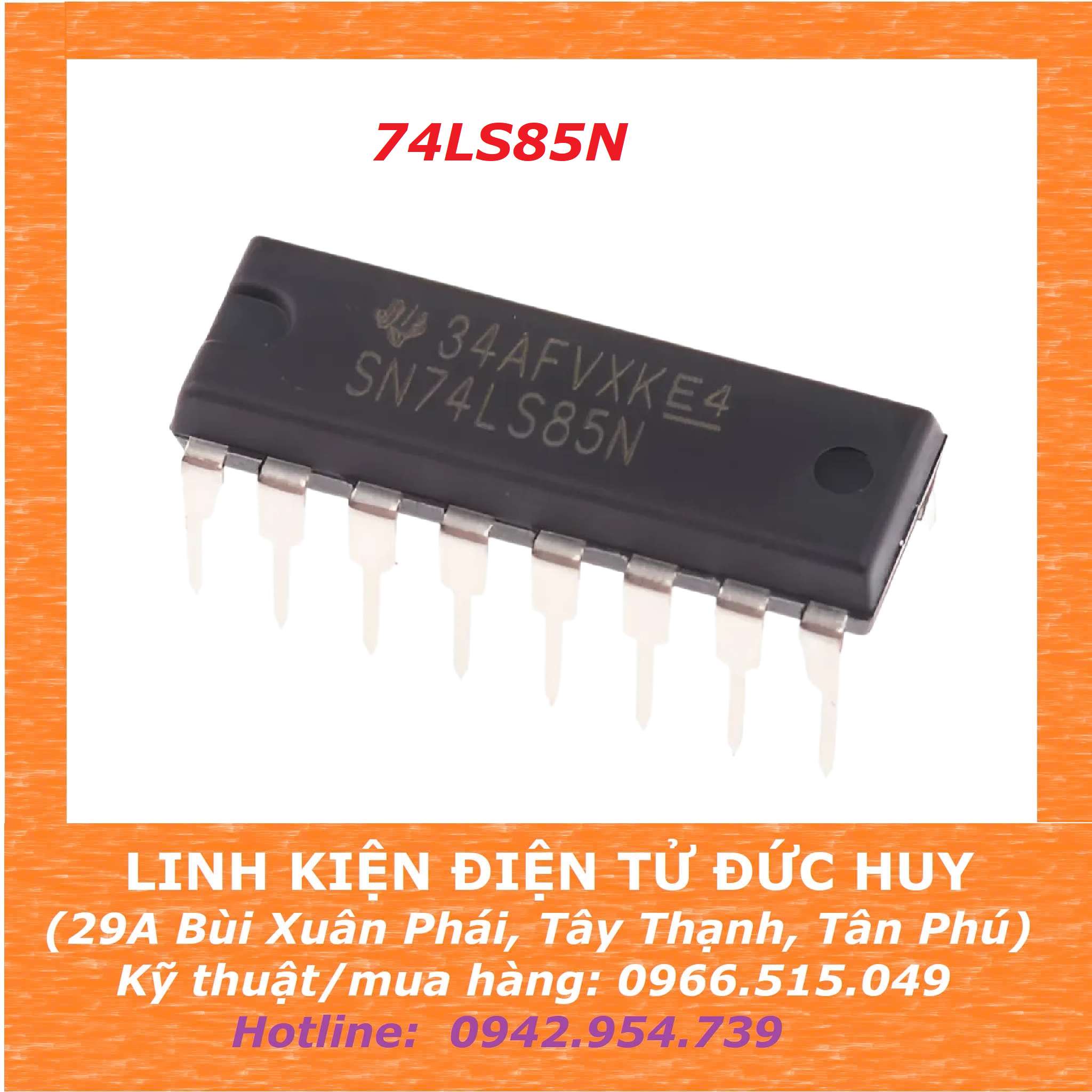 74LS85N – LINH KIỆN ĐIỆN TỬ ĐỨC HUY (29A BÙI XUÂN PHÁI)