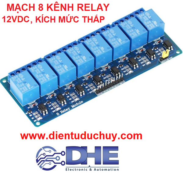 MẠCH 8 KÊNH RELAY, 12VDC – LINH KIỆN ĐIỆN TỬ ĐỨC HUY (29A BÙI XUÂN PHÁI)