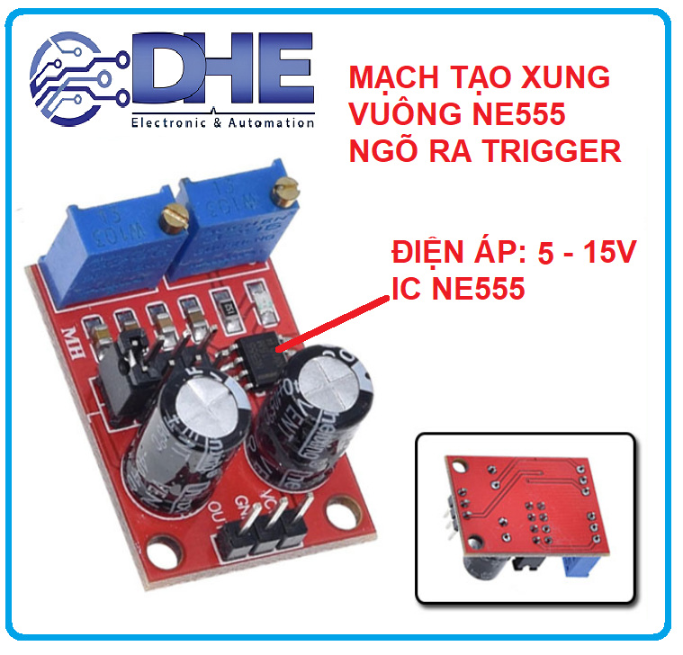 Mạch Tạo Xung Vuông NE555, ngõ ra trigger, ứng dụng PWM.... – LINH KIỆN ...