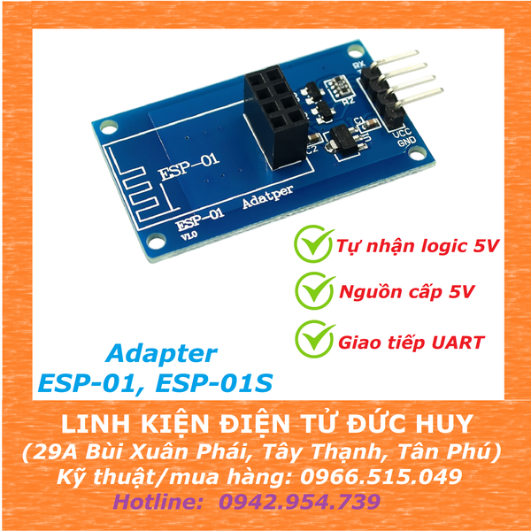 ADAPTER GIAO TIẾP ESP-01, ESP-01S – LINH KIỆN ĐIỆN TỬ ĐỨC HUY (29A BÙI ...