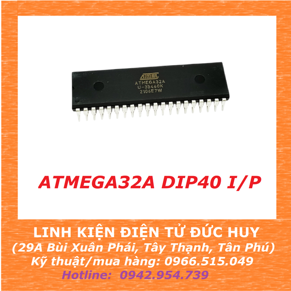 ATMEGA32A PU, DIP 40 I/P VI ĐIỀU KHIỂN 8BIT – LINH KIỆN ĐIỆN TỬ ĐỨC HUY (29A BÙI XUÂN PHÁI)
