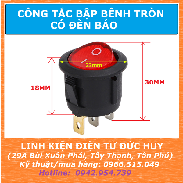 Công tắc bập bênh 3 chân tròn có đèn báo – LINH KIỆN ĐIỆN TỬ ĐỨC HUY ...