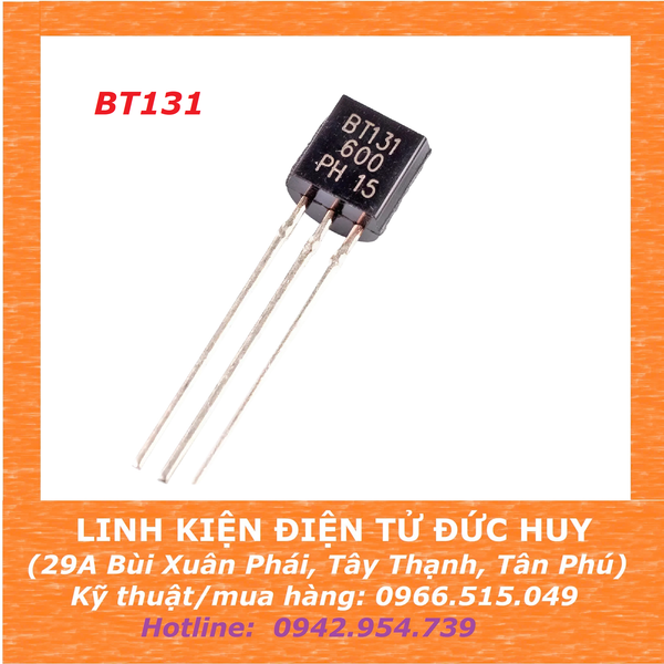 TRIAC BT131 – LINH KIỆN ĐIỆN TỬ ĐỨC HUY (29A BÙI XUÂN PHÁI)