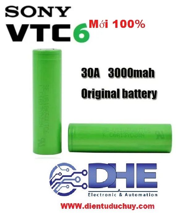 1 PIN SONY VTC6 18650 3000MAH, XẢ 30A – LINH KIỆN ĐIỆN TỬ ĐỨC HUY (29A ...