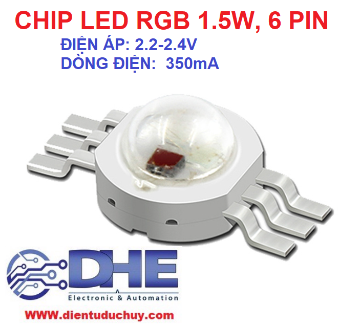 Chip Led RGB 1.5W, 6 pin – LINH KIỆN ĐIỆN TỬ ĐỨC HUY (29A BÙI XUÂN PHÁI)