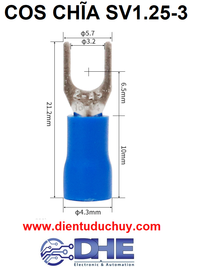 BỊCH COS CHĨA (50C) - 3.2MM – LINH KIỆN ĐIỆN TỬ ĐỨC HUY (29A BÙI XUÂN PHÁI)