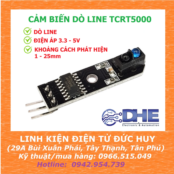 Cảm biến dò line đơn 5V, TCRT5000 (dọc) – LINH KIỆN ĐIỆN TỬ ĐỨC HUY ...