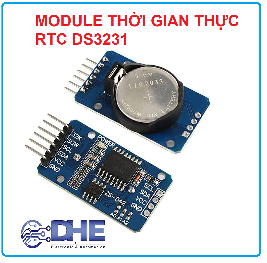 MODULE THỜI GIAN THỰC RTC DS3231, ĐỘ CHÍNH XÁC CAO, CÓ KÈM PIN CR2032 ...