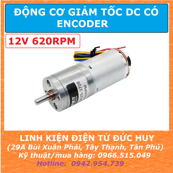 GA25 370 12V 620 rpm động cơ encoder – LINH KIỆN ĐIỆN TỬ ĐỨC HUY (29A ...